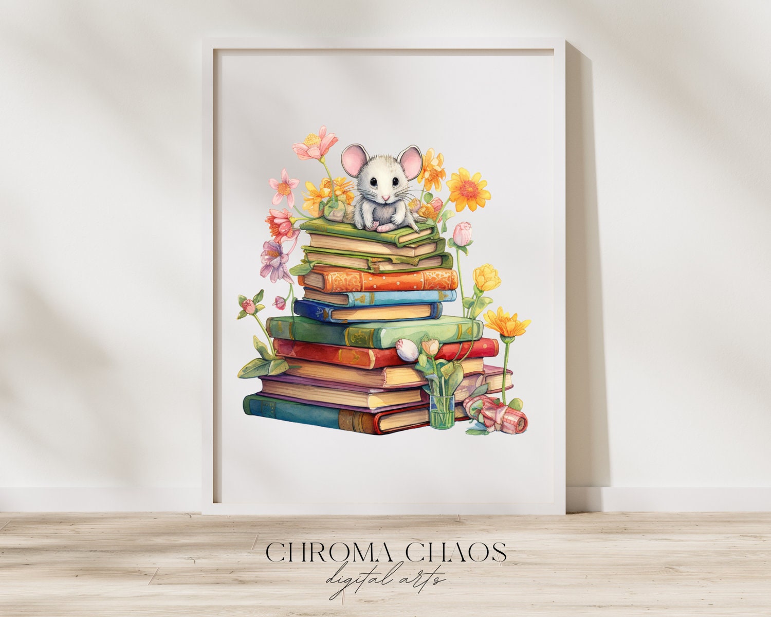 Watercolour Mouse Books Clipart Bundle, Books Clipart, Cozy Reading ...