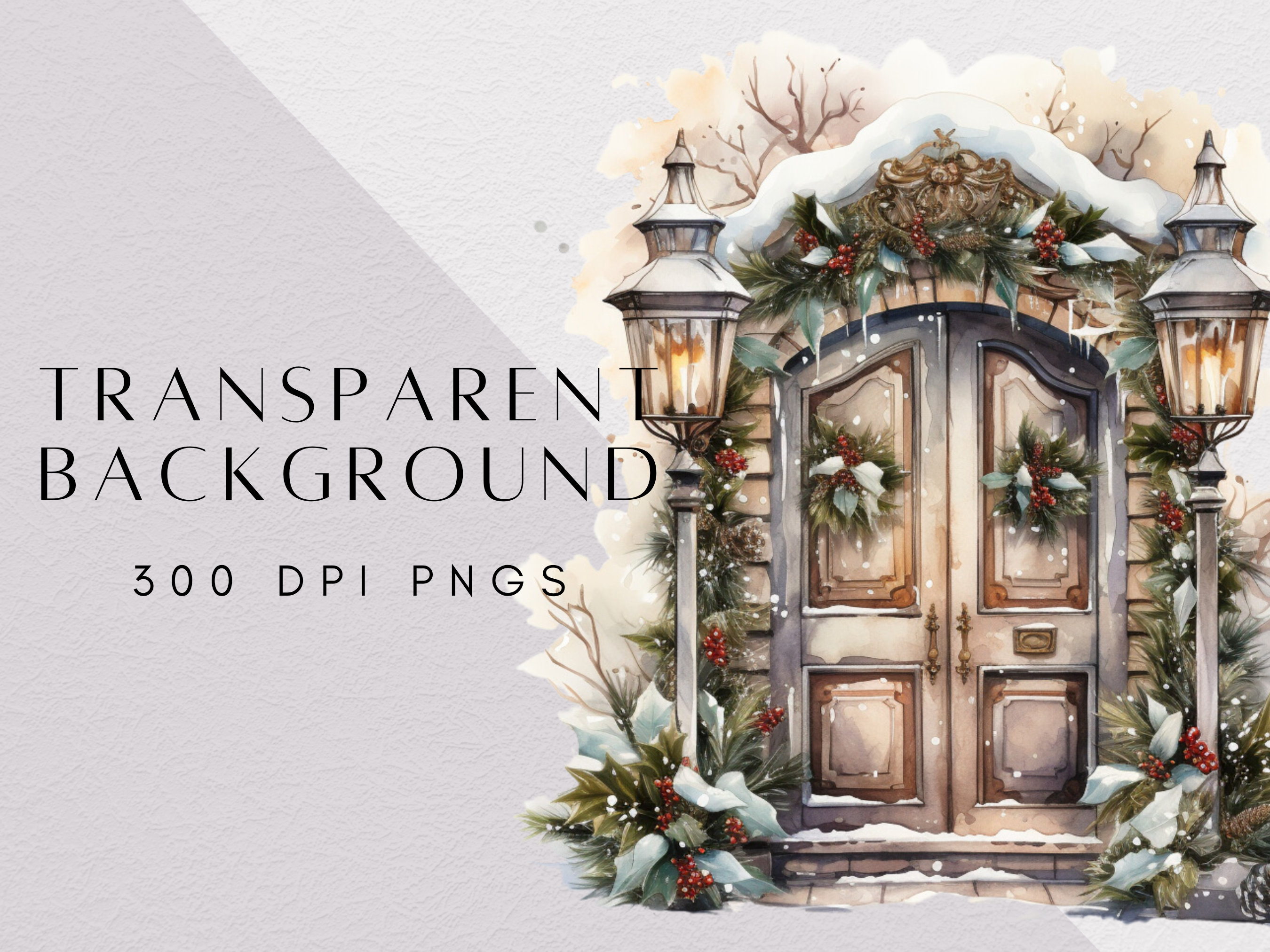 Winter Doors Clipart PNG, Door PNG, Decorative Door, Winter Clip Art ...