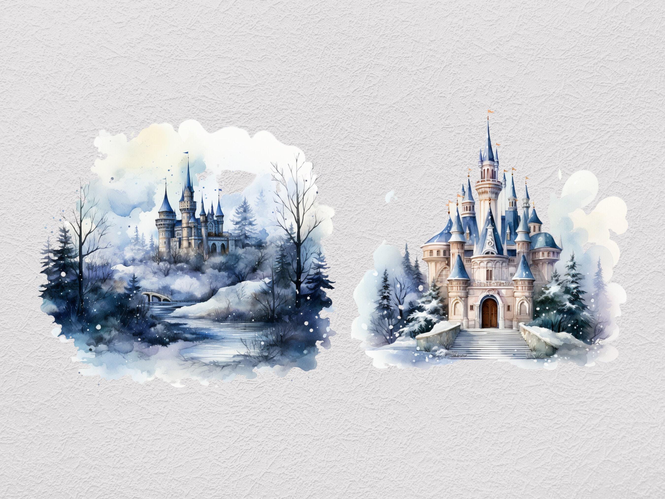 Winter Castles Clipart PNG, Castle PNG, Winter Clip Art, Scrapbook ...