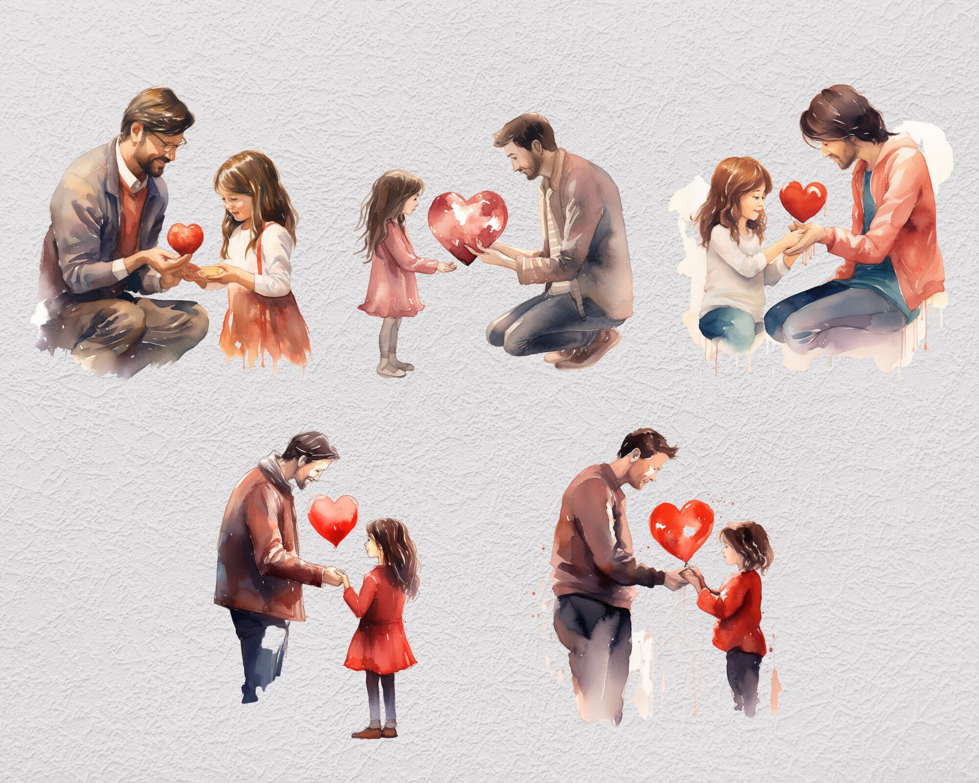 Imágenes Prediseñadas de papá e hija PNG de amor de papá PNG - Etsy España