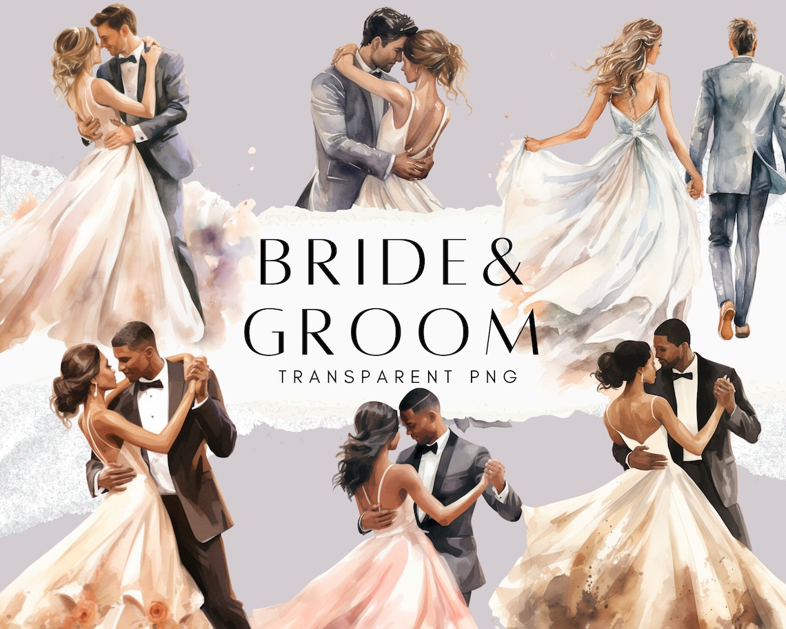 33 Bride and Groom Clipart Wedding Clipart Engagement - Etsy