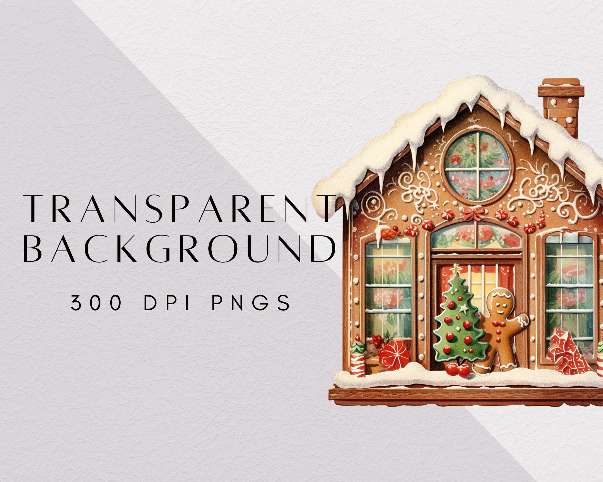 24 Gingerbread Windows Clipart Bundle, Christmas Bakery PNG, Stall ...