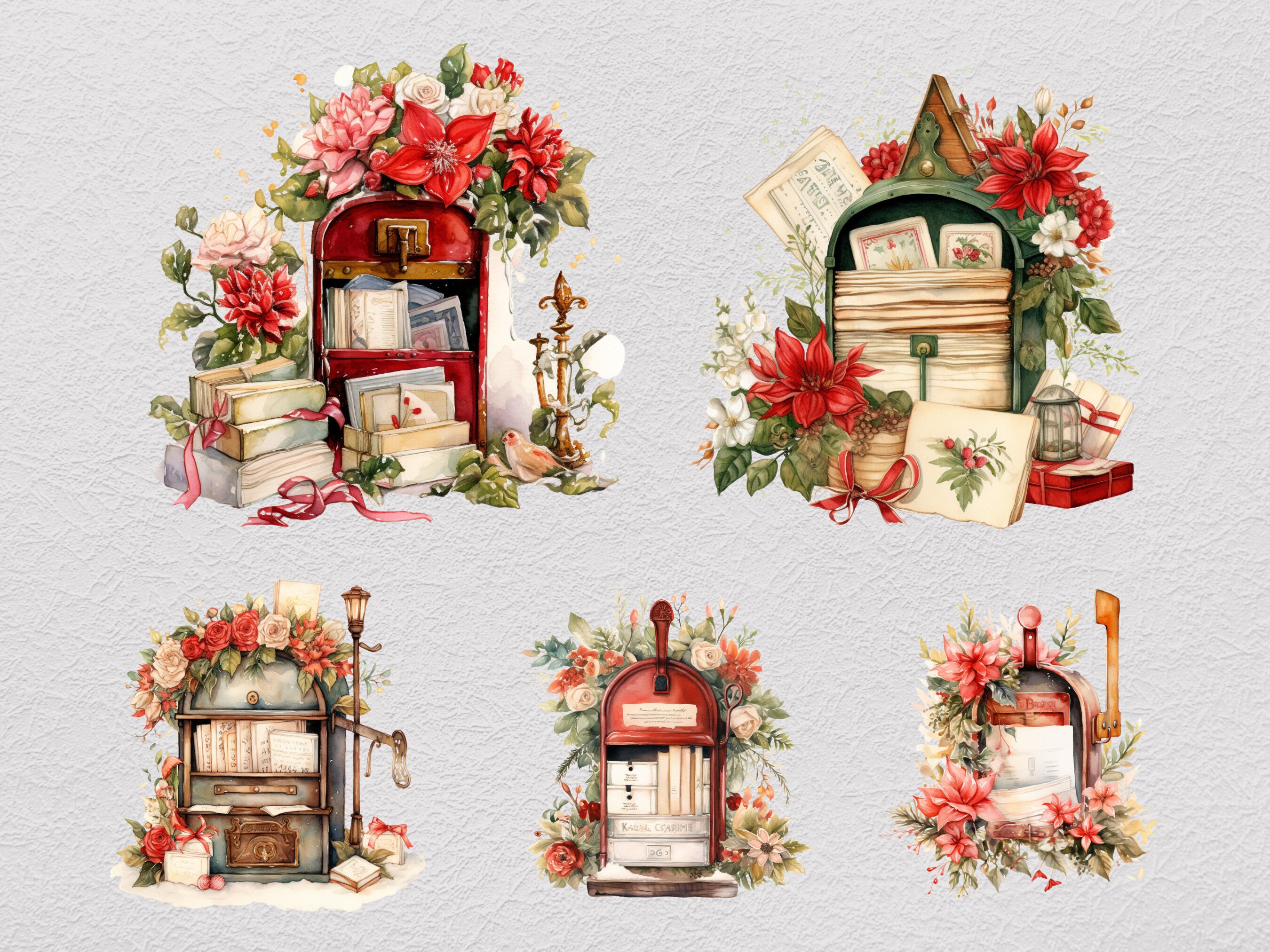 32 Vintage Mailbox Clipart Bundle, Mailbox Png, Mailbox Sticker ...