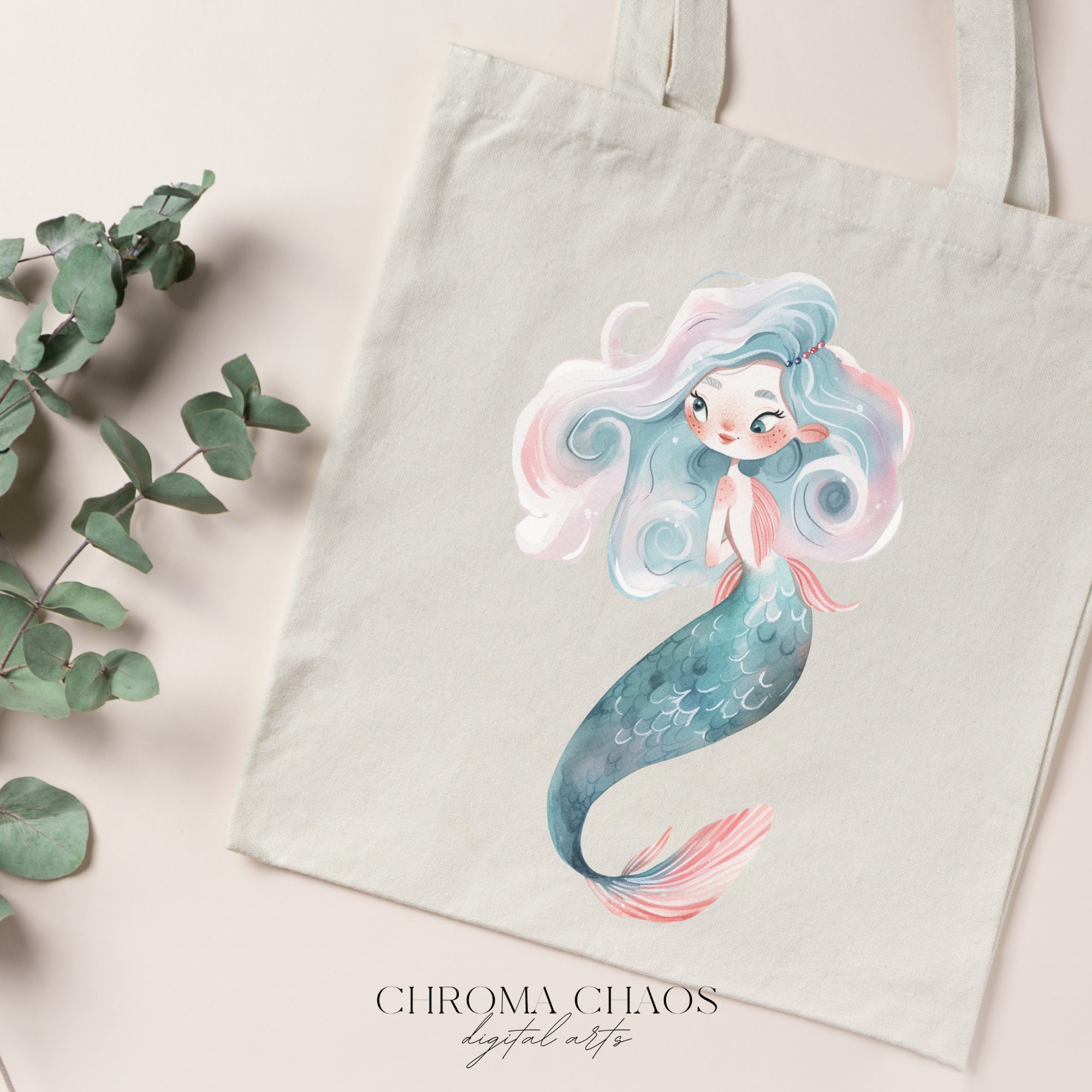 Cute Chubby Mermaid Clipart PNG Mermaid PNG Mermaid Clipart - Etsy