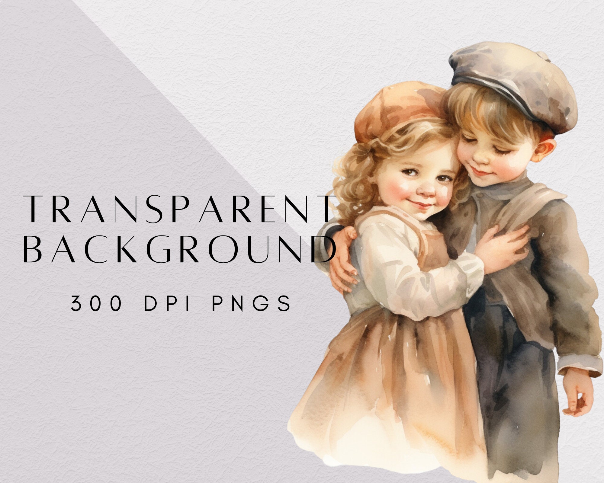 Vintage Siblings Clipart, Siblings Lovepng, Sister Brother PNG ...