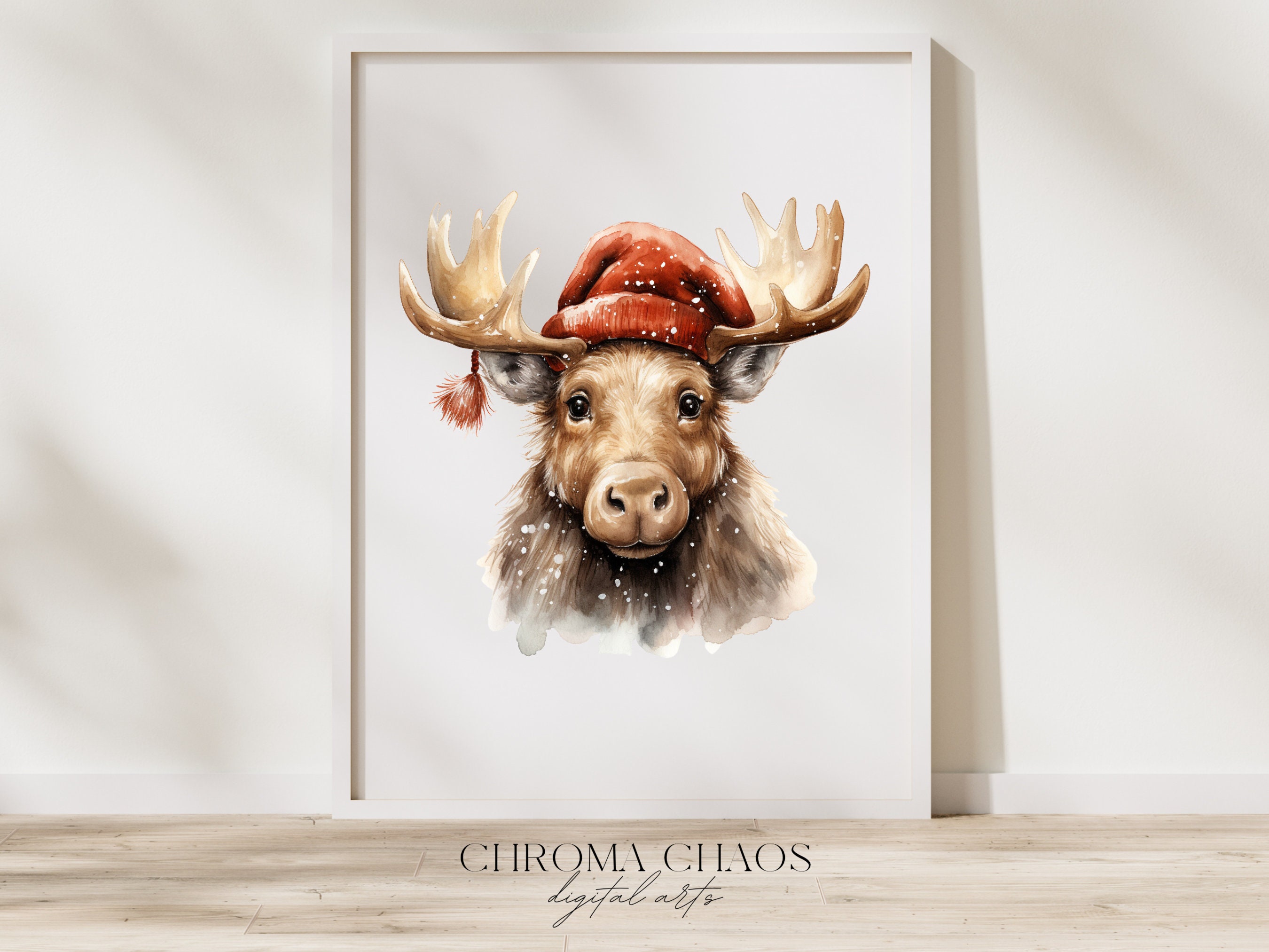 40 Cute Winter Moose Clipart Moose Family PNG Scarf and - Etsy