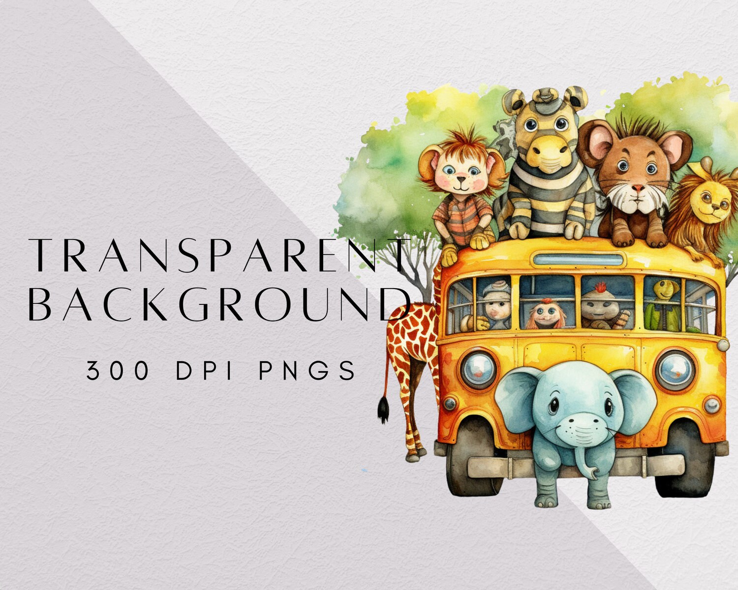 Back to School Clipart PNG Bundle, Transparent Clip Art for Kids ...