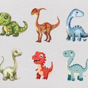 58 Dinosaurs for Children Clipart PNG Bundle, Transparent Clip Art for ...