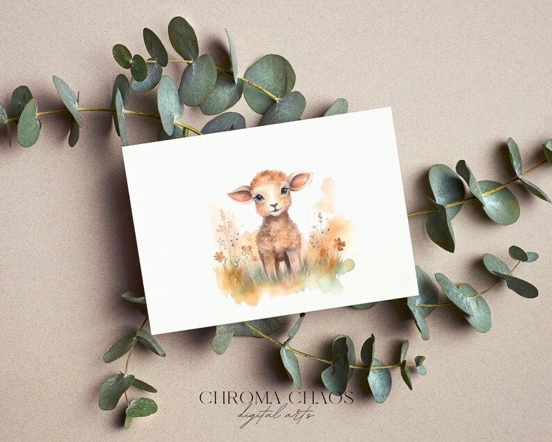 27 Watercolor Farm Animals Clip Art, Junk Journal, Transparent ...