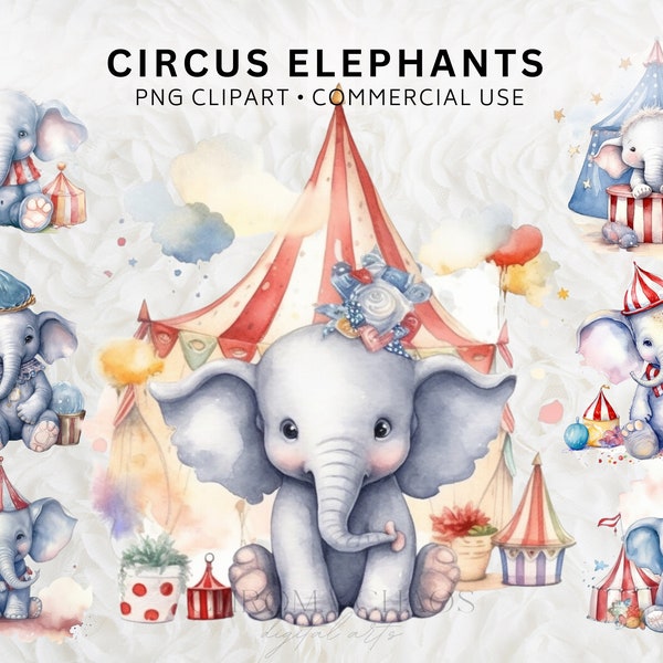 Elephant Clip Art - Etsy