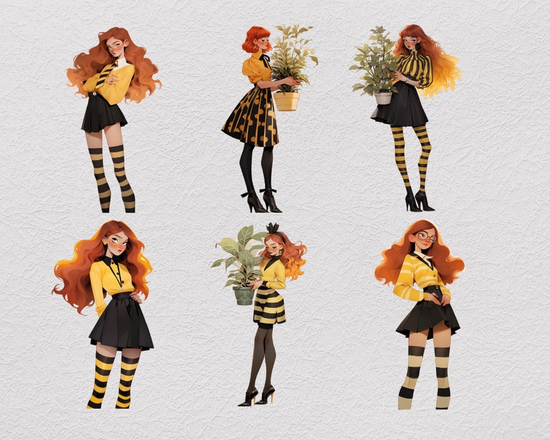 108 Hufflepuff Students Clipart, School Wizard Students Clipart PNG ...