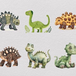 58 Dinosaurs for Children Clipart PNG Bundle, Transparent Clip Art for ...