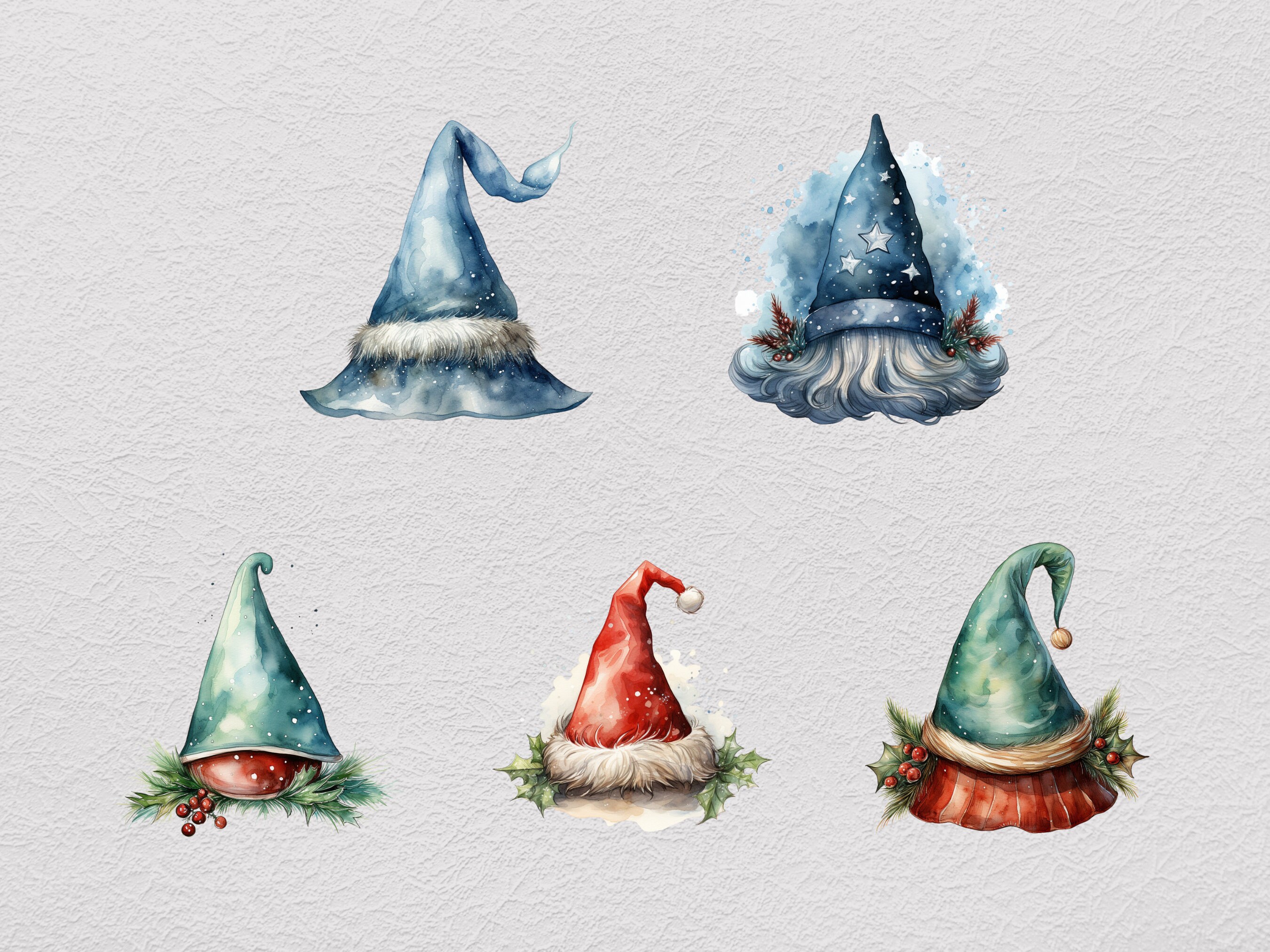 Decorative Winter Hats Clipart Bundle Winter Clothes Clipart - Etsy