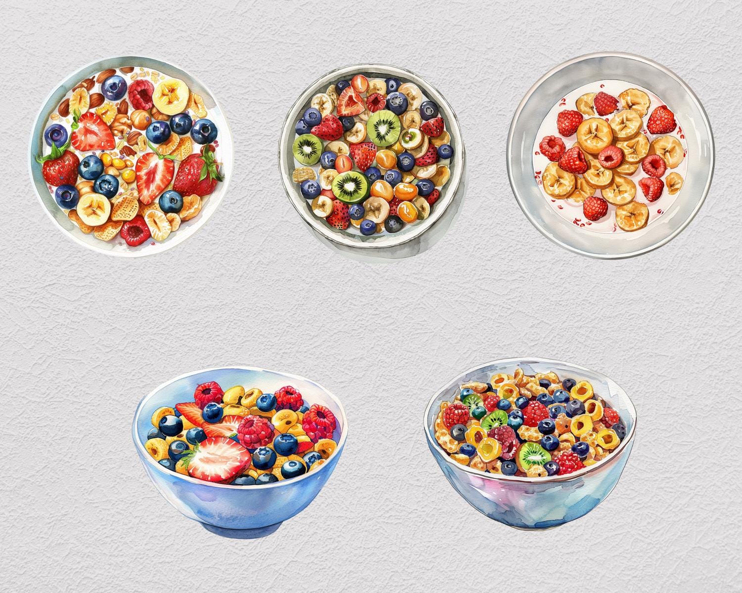 Breakfast Clipart, Cereal Clipart, Vintage Cereal Clipart, Cheerios ...