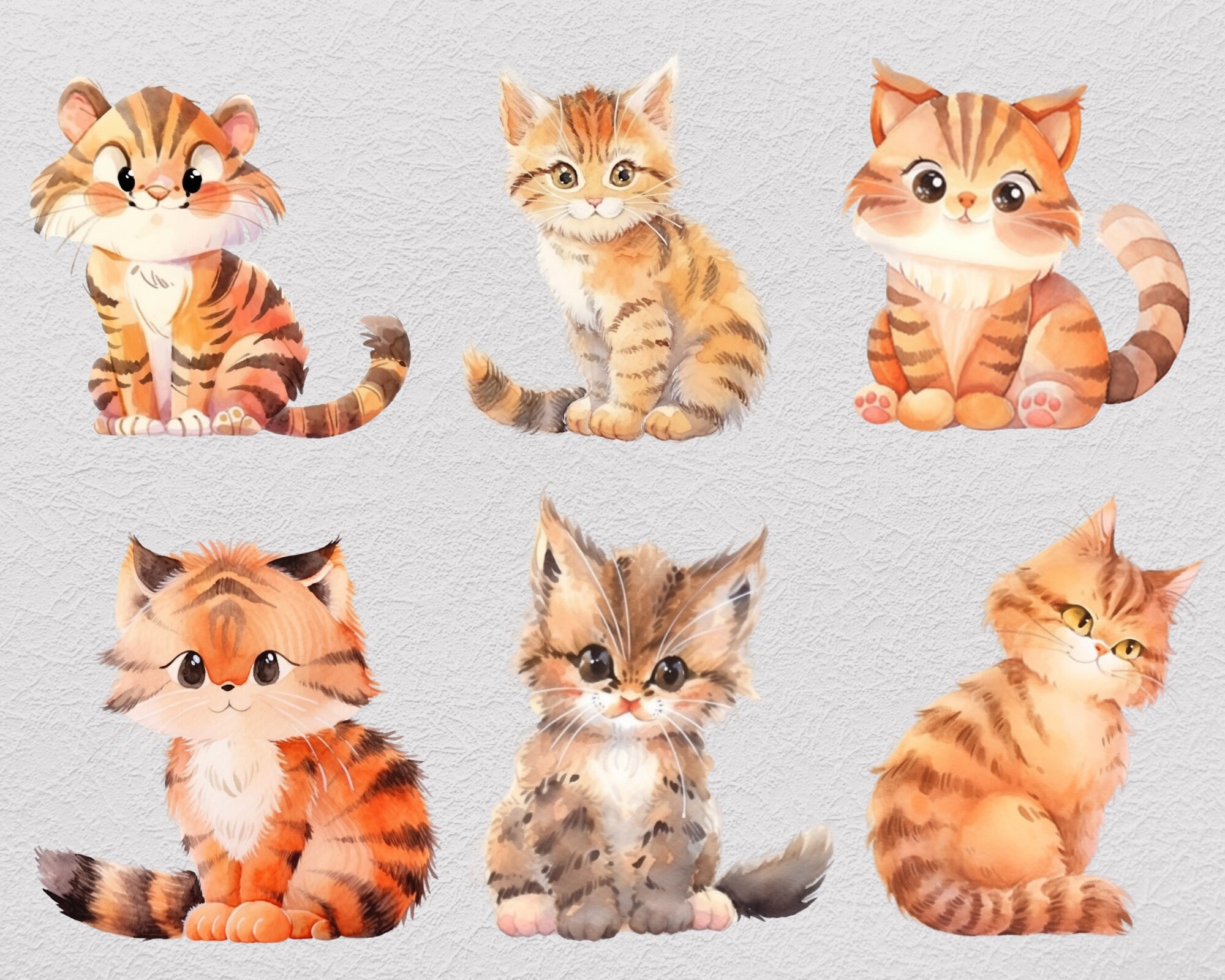 44 Fluffy Kittens Clipart Kitten Family PNG Cat Clipart Cat - Etsy
