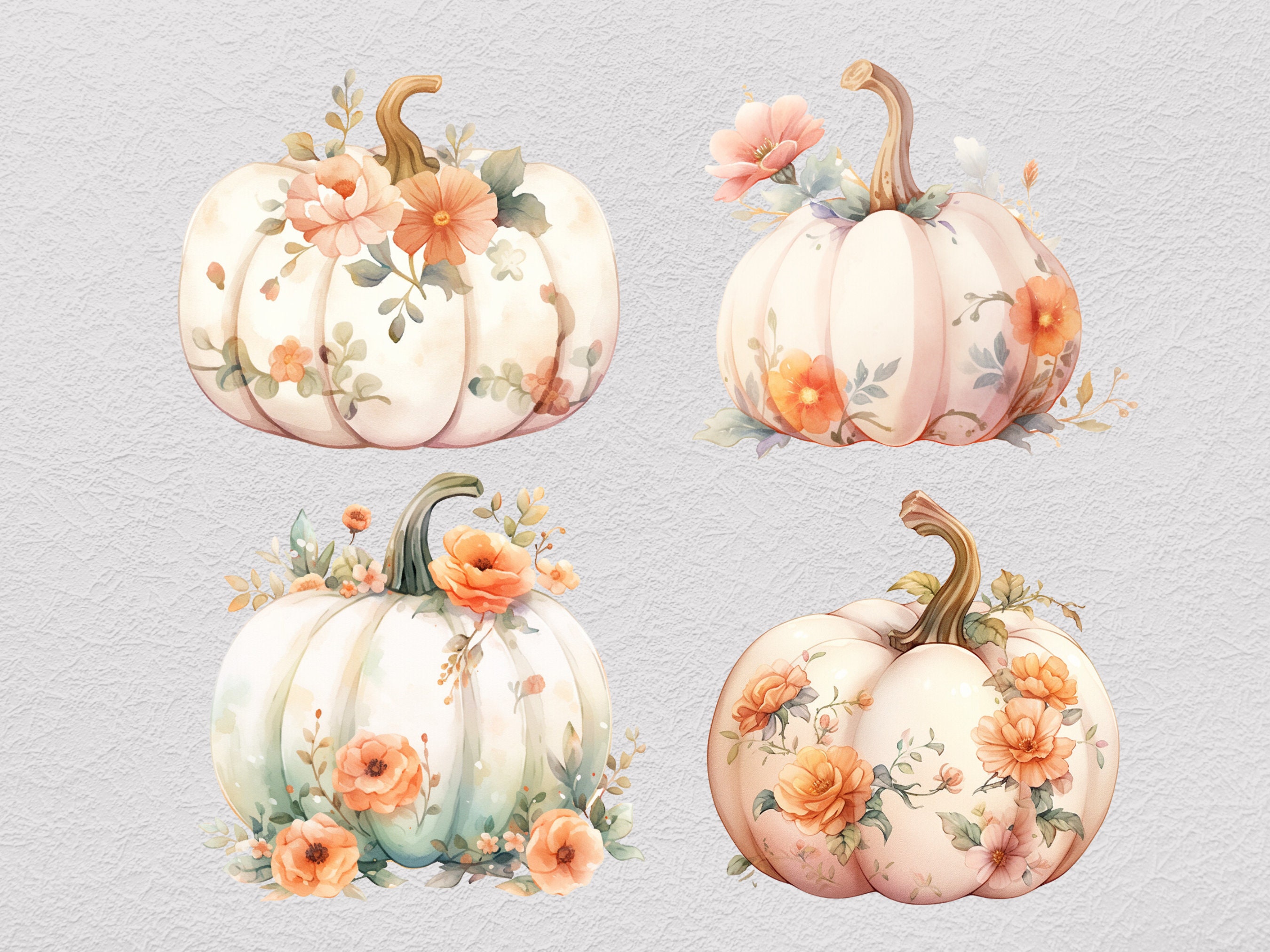 28 Vintage Pumpkin Clipart Bundle, Decorative Pumpkin, Vintage ...