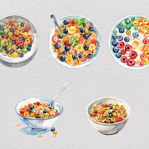Breakfast Clipart, Cereal Clipart, Vintage Cereal Clipart, Cheerios ...