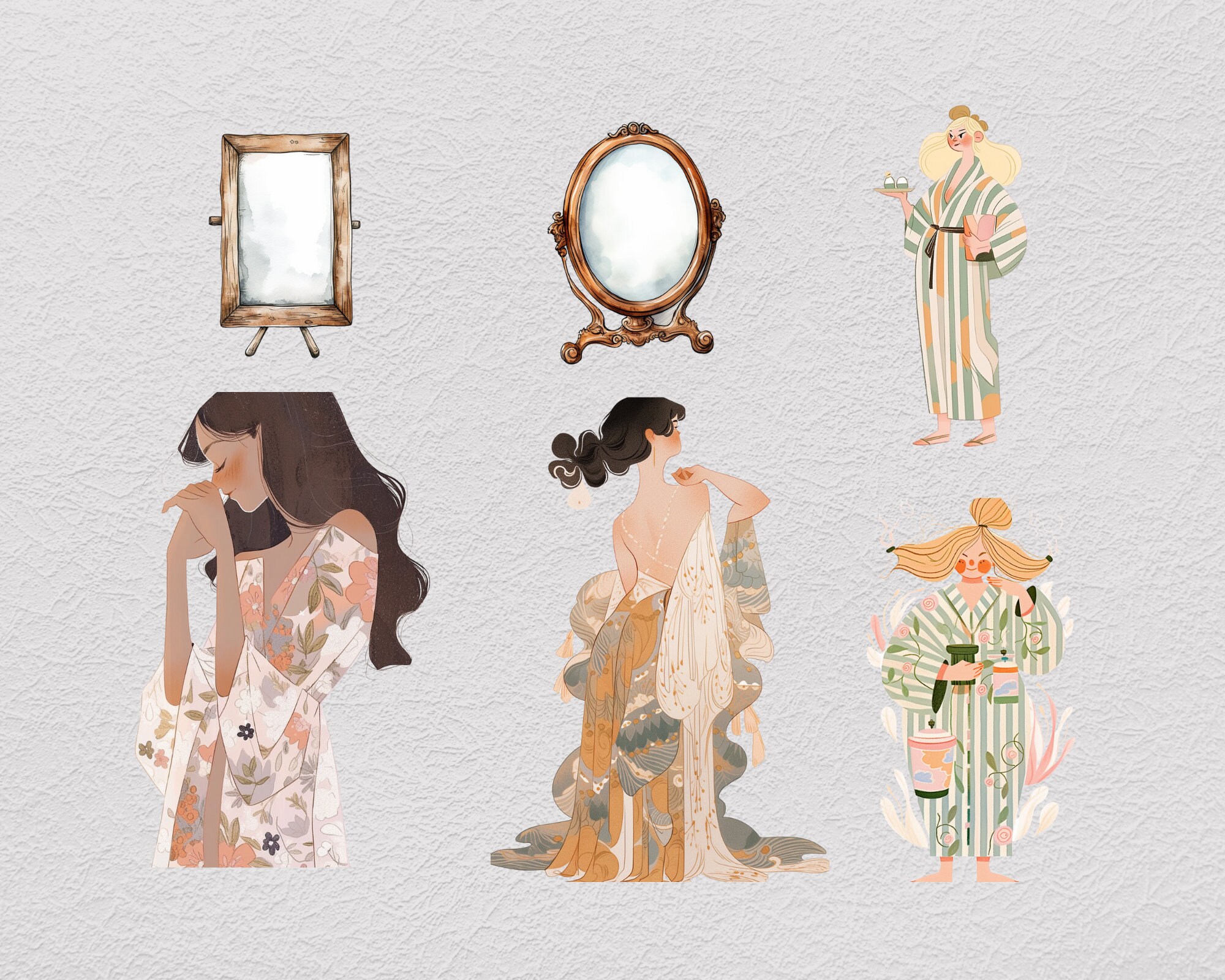 40 Femme Spa Day Clipart, Spa Girl PNG Clip Art Graphics Instant ...