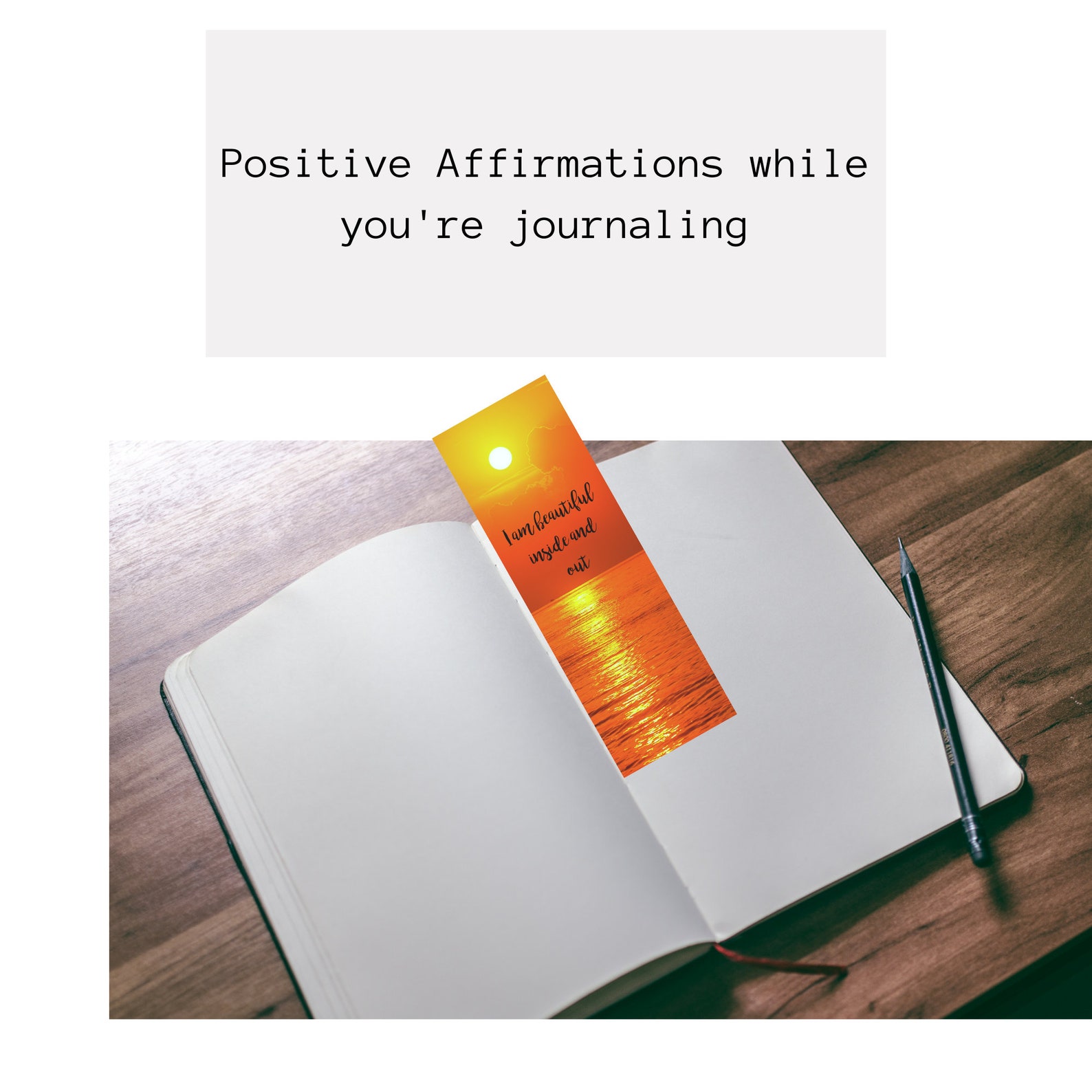 Sunset Bookmark Positive Affirmations, Bundle of 10 Bookmarks ...