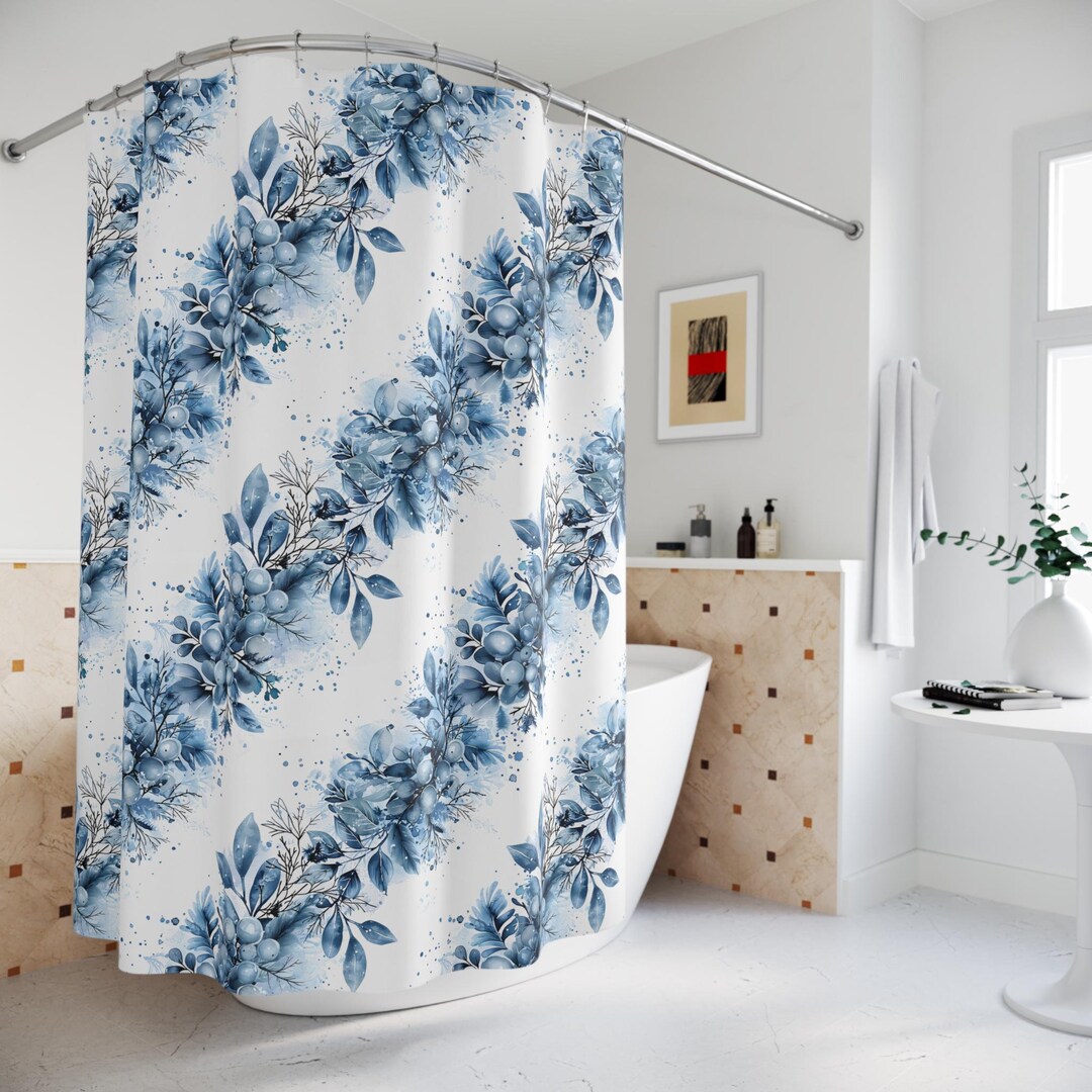 Winterberry Splendor Shower Curtain - Etsy