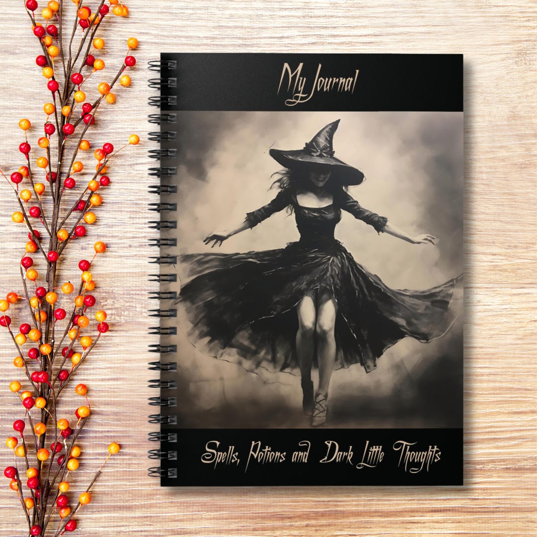 Witchy Spiral Notebook | My Journal | Spells, Potions and Dark Little ...