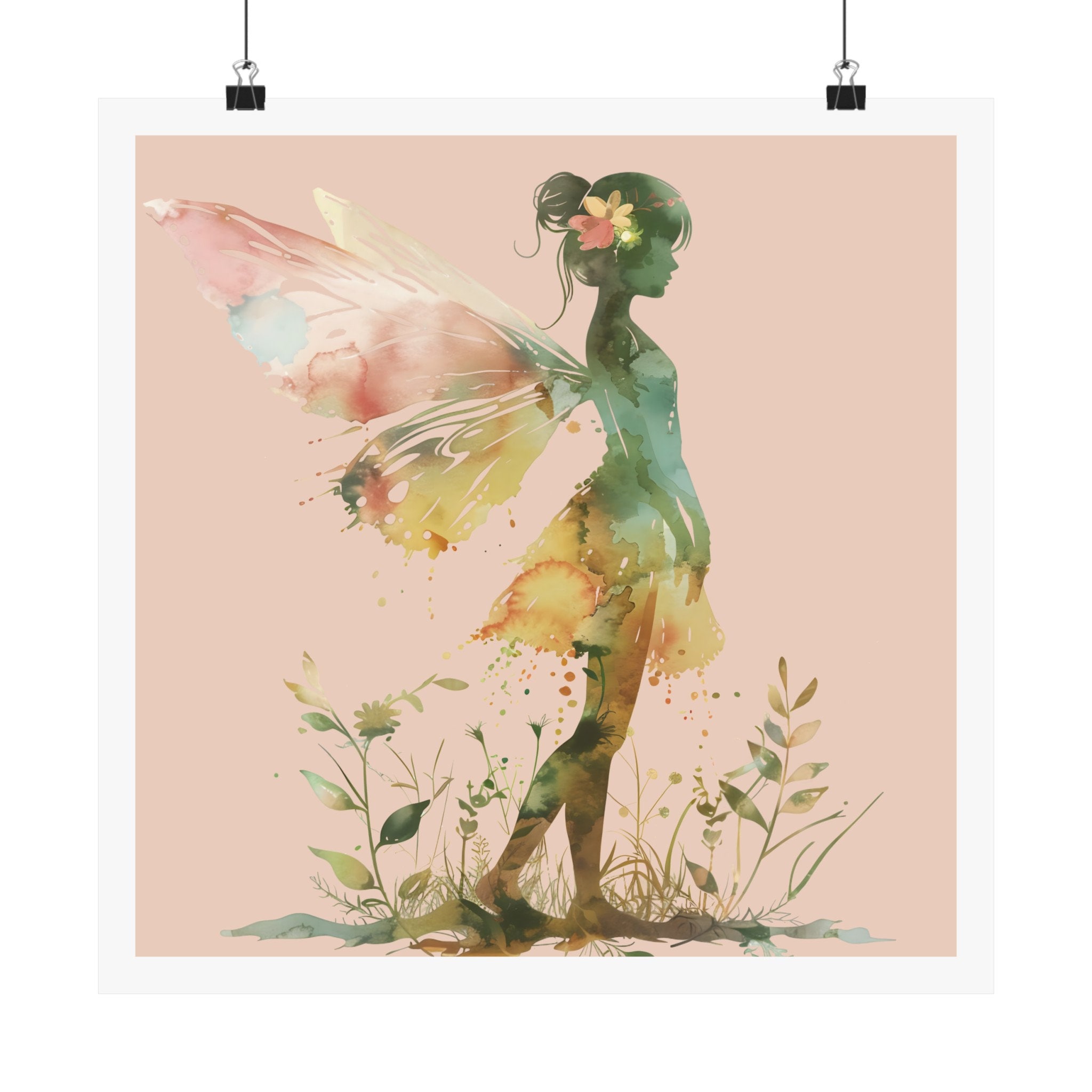 Nature's Fairy Matte Vertical Posters, Girl's Room Decoration, Fairy ...