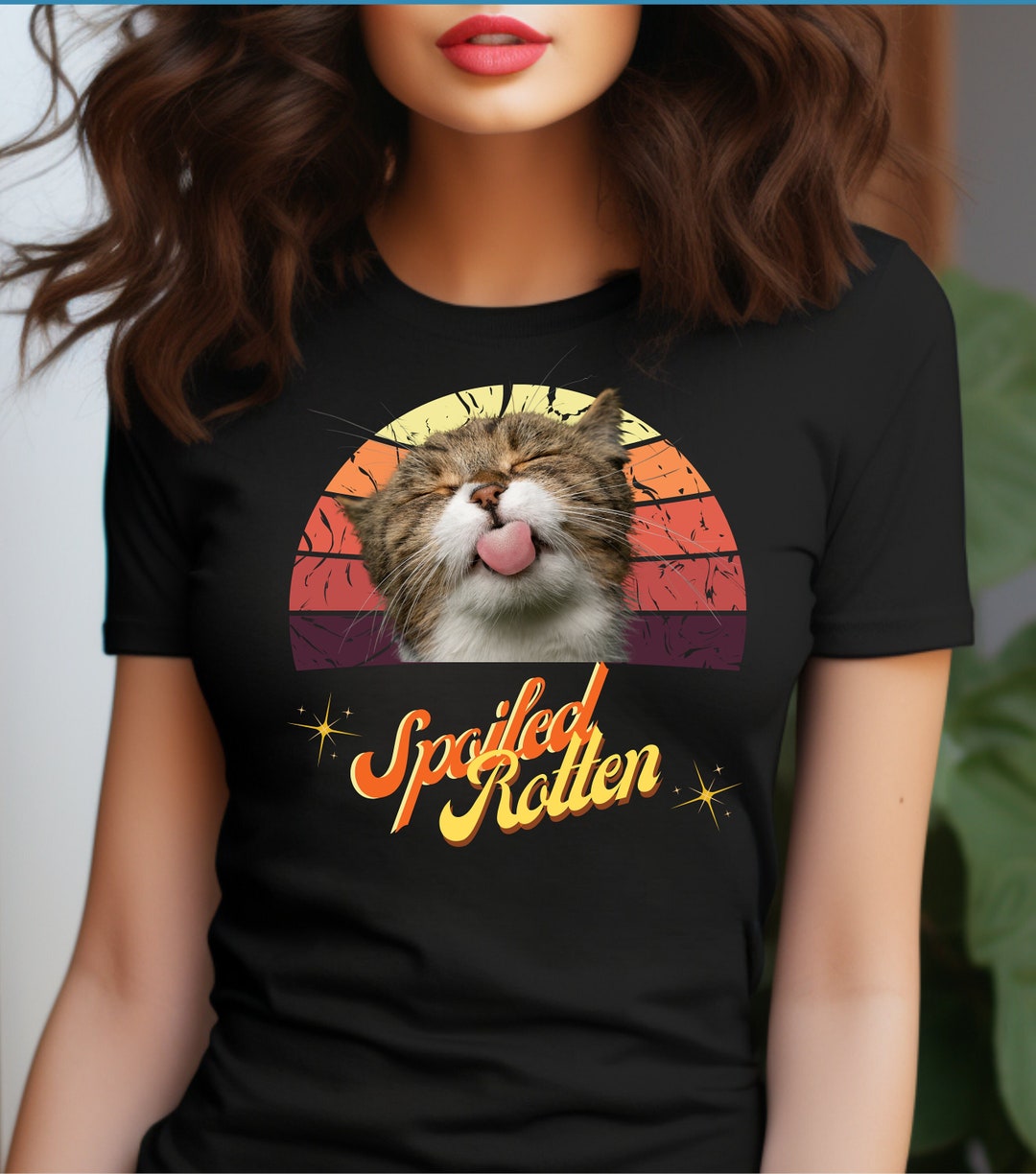 Spoiled Rotten Unisex Jersey Short Sleeve Tee, Sassy Cat T-shirt, Fun ...