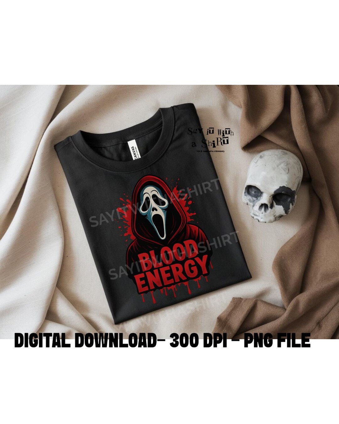 Blood Energy Horror PNG, Slasher Mask Red Hood Graphic, Halloween ...