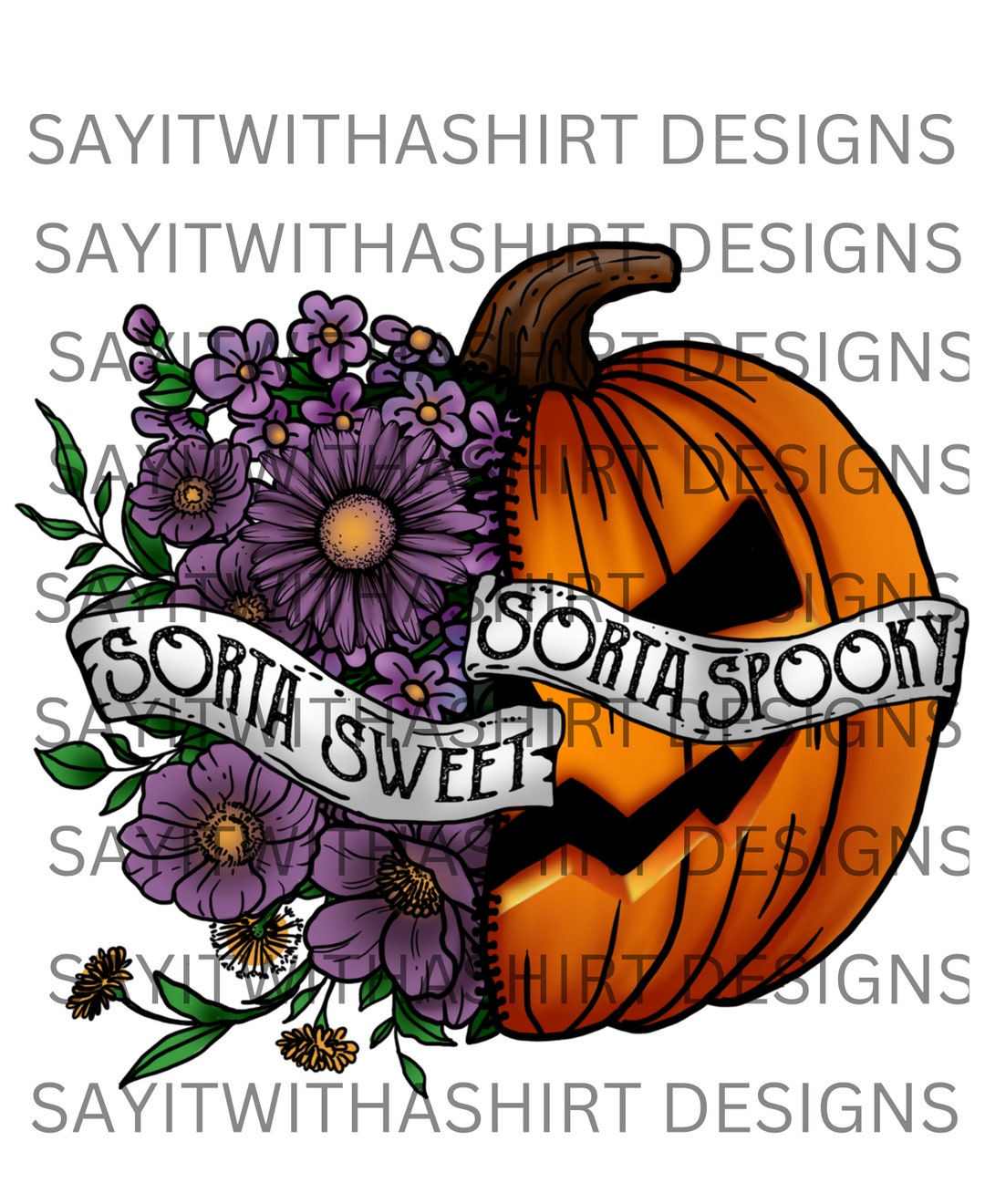Sorta Sweet , Sorta Spooky Halloween Pumpkin Digital File - Etsy