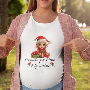 Growing a Little Elf Inside Christmas Pregnancy Shirt Mom to - Etsy