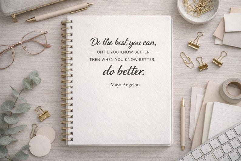 Know Better Do Better Quote PNG | Maya Angelou Inspirational Design ...