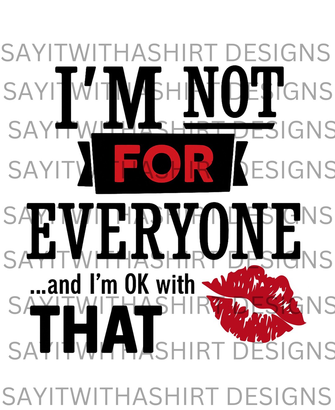 Funny Sarcastic Quote PNG: Red Lips Graphic, Bold Humor (digital ...