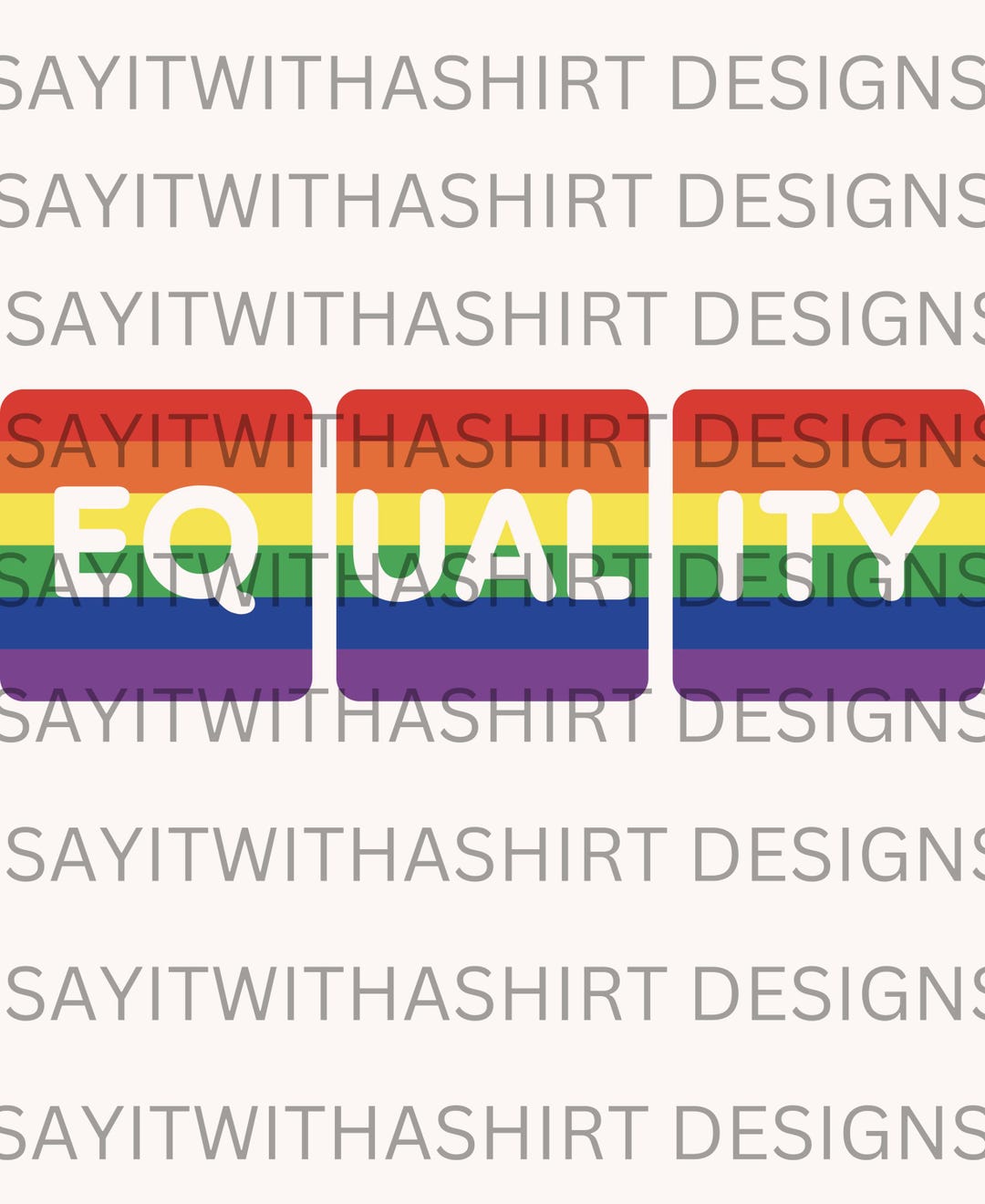 Equality PNG Rainbow Pride Sublimation Design | LGBTQ Digital Download ...