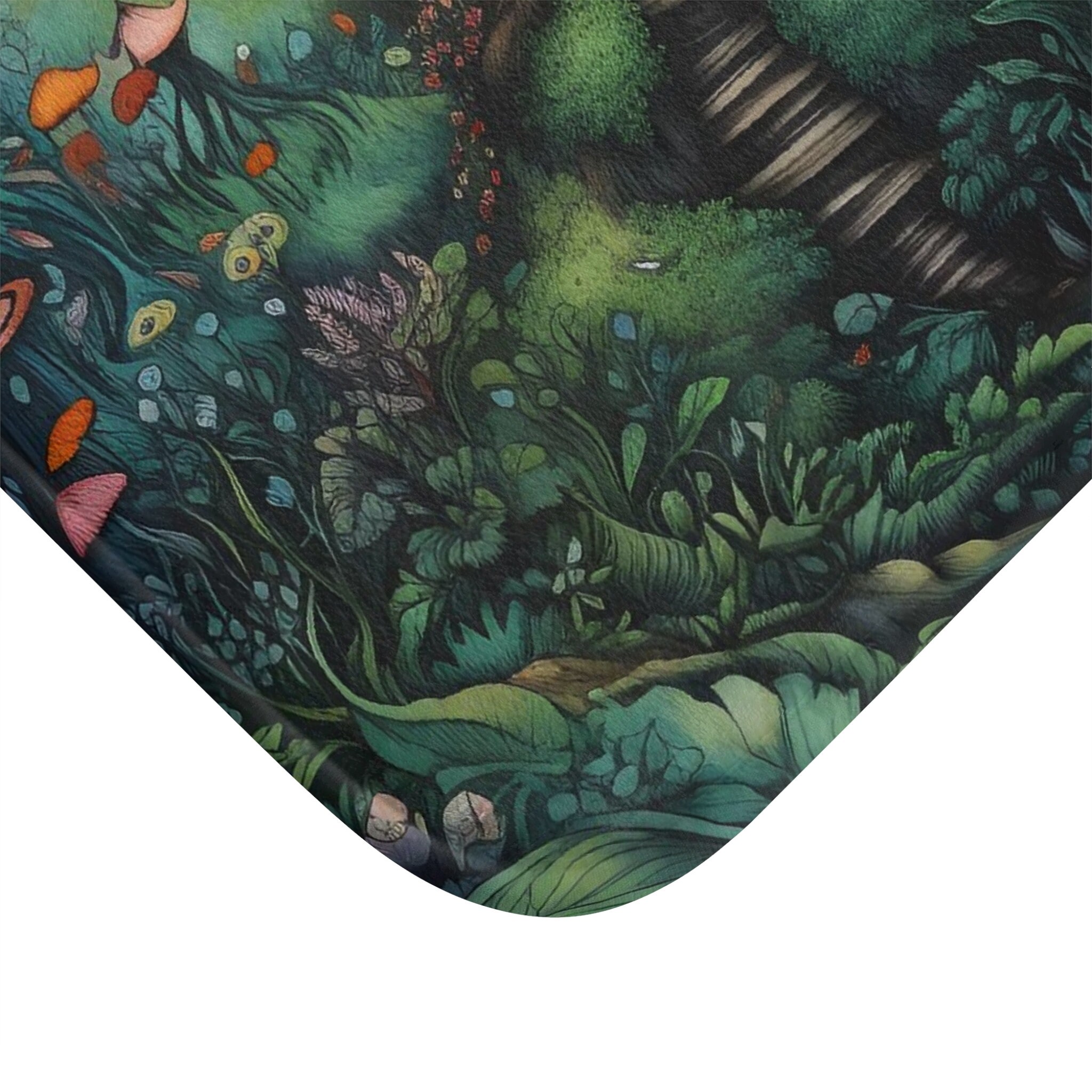 Enchanted Forest Fantasy Nature Bath Mat, Forest Bath Rug, Mushroom ...