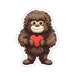 Kawii Baby Squatch Sticker, Cute Baby Sasquatch With Heart - Etsy