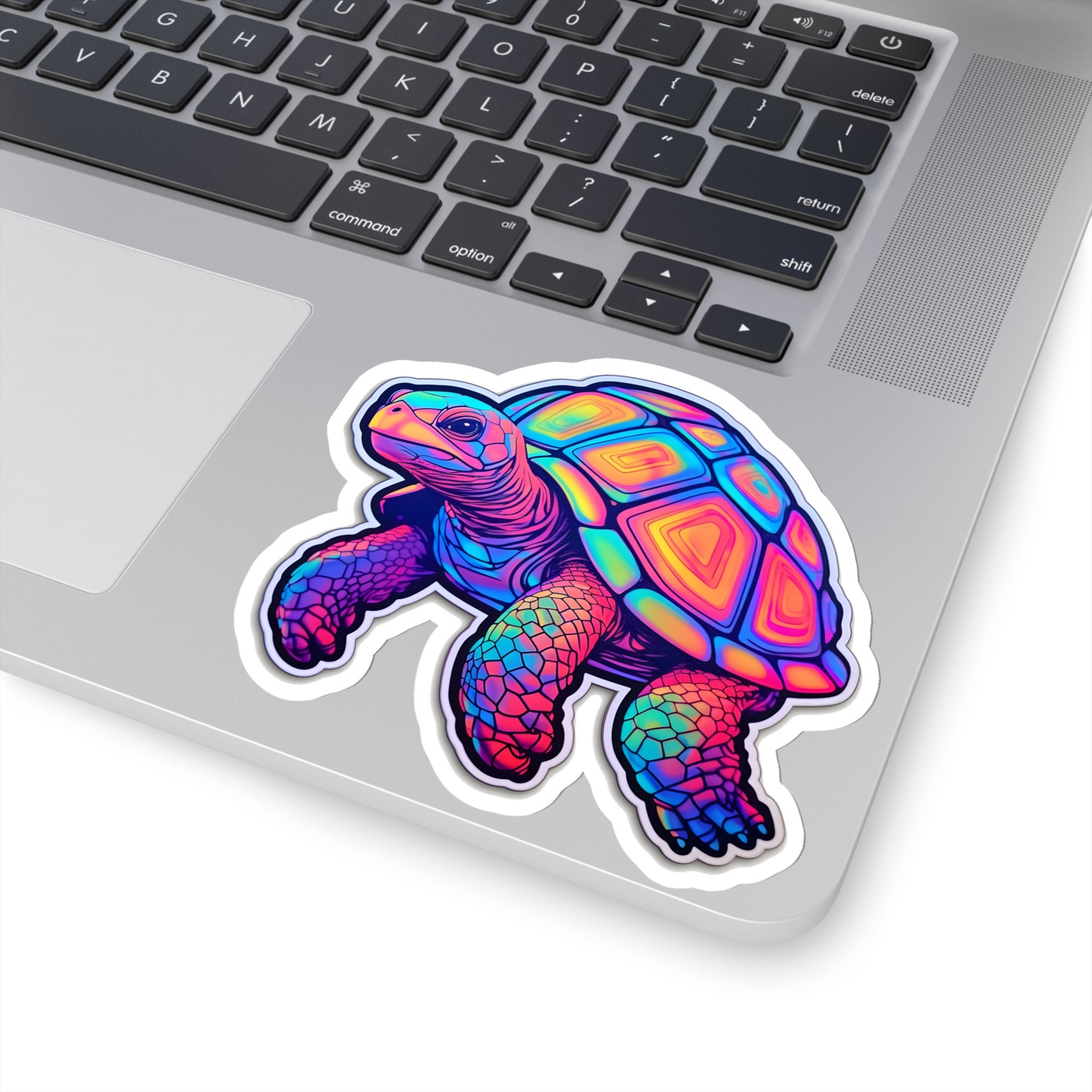 Turtle Sticker, Neon Turtle, Psychedelic Colors Sticker, Baby Turtle ...
