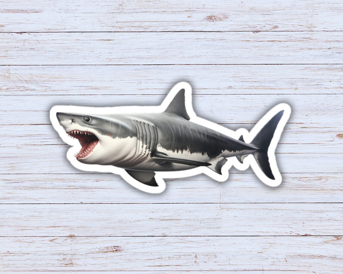 Shark Sticker, PC Decal, Laptop Sticker, Animal Sticker, Wildlife ...