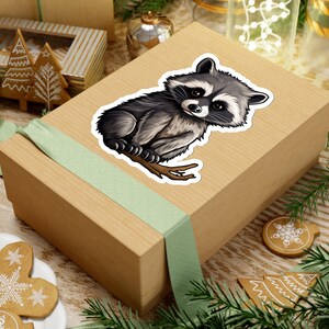 Raccoon Sticker, Wildlife Cute Raccoon Laptop Vinyl Sticker, PC Decal ...