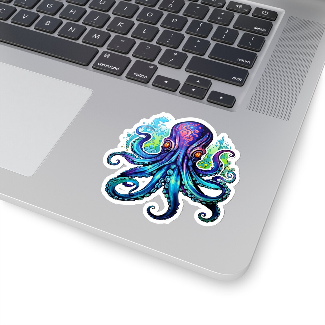 Octopus Sticker, Neon Octopus, Psychedelic Colors Octopus PC Decal ...
