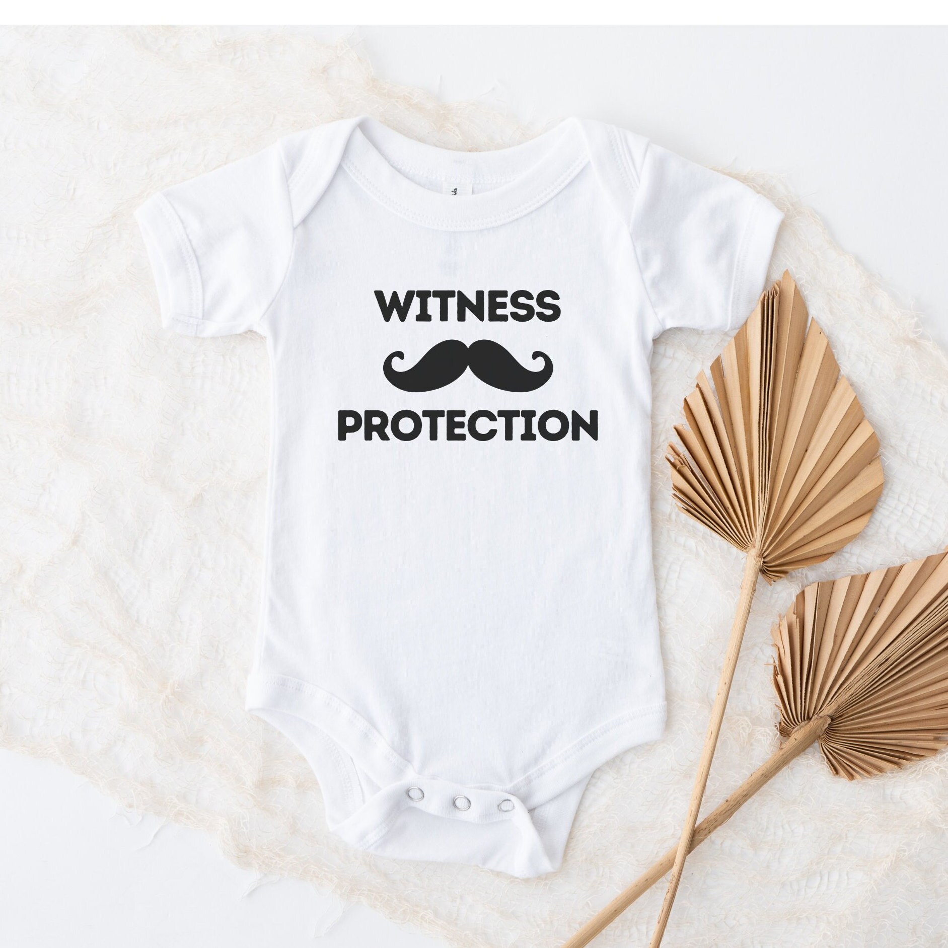 Witness Protection Onesie® Organic Baby Bodysuit, Halloween Costume ...