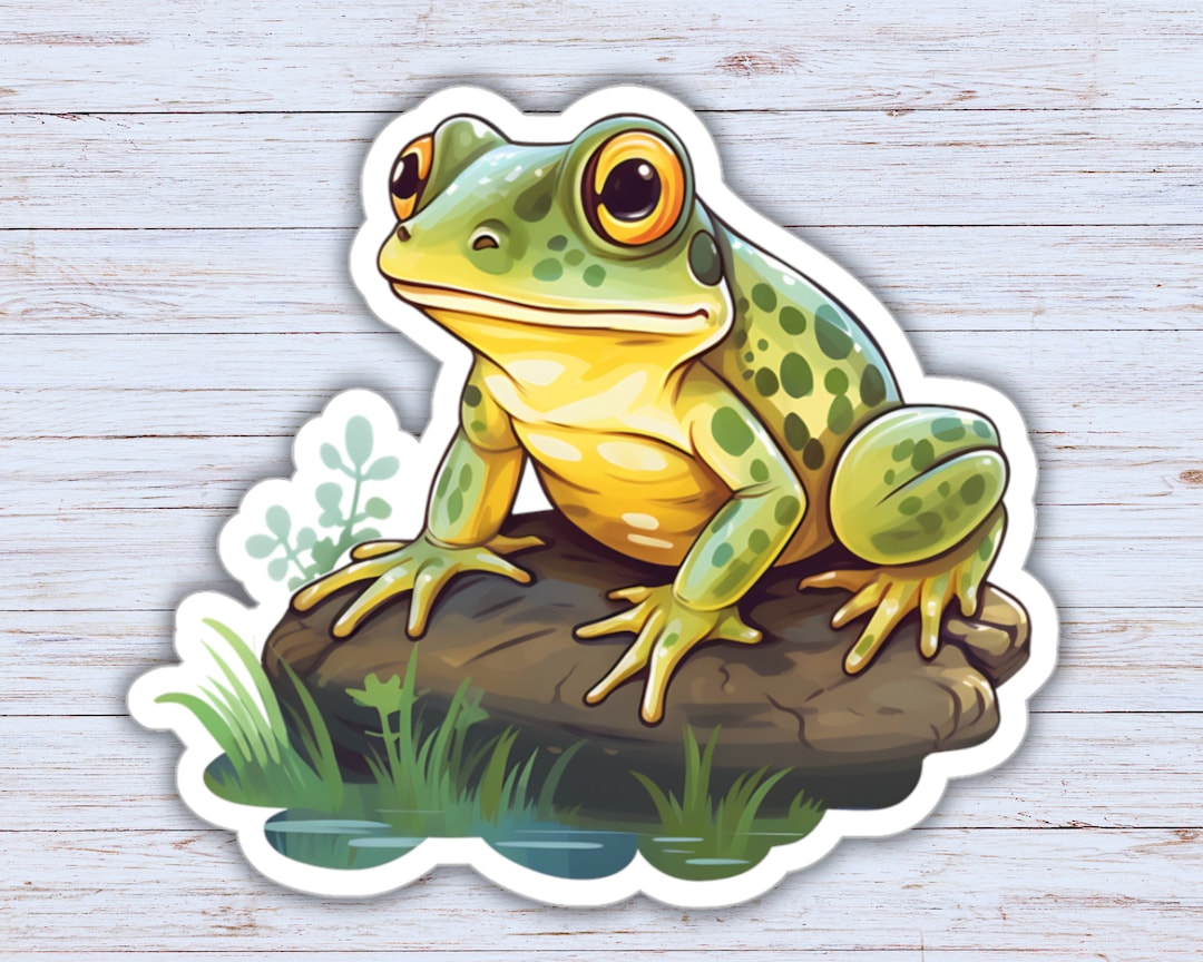 Frog Sticker, Wildlife Sticker, PC Decal, Laptop Sticker, Animal ...