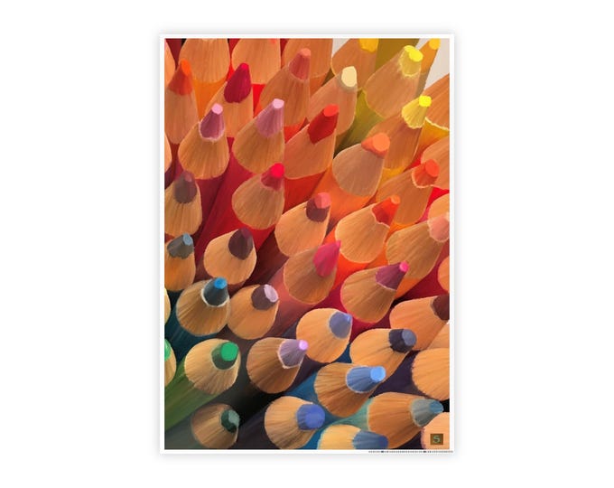 Colored Pencils Poster - Etsy