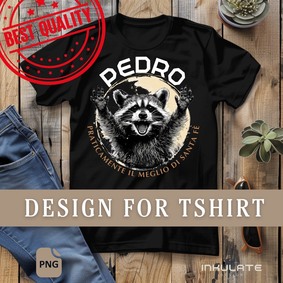 Pedro Design for Tshirt, T-shirt Designs, Png Download, PNG, Digital ...