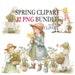 Spring Season Clip Art Bundle: 12 High-res PNG Transparent Background ...