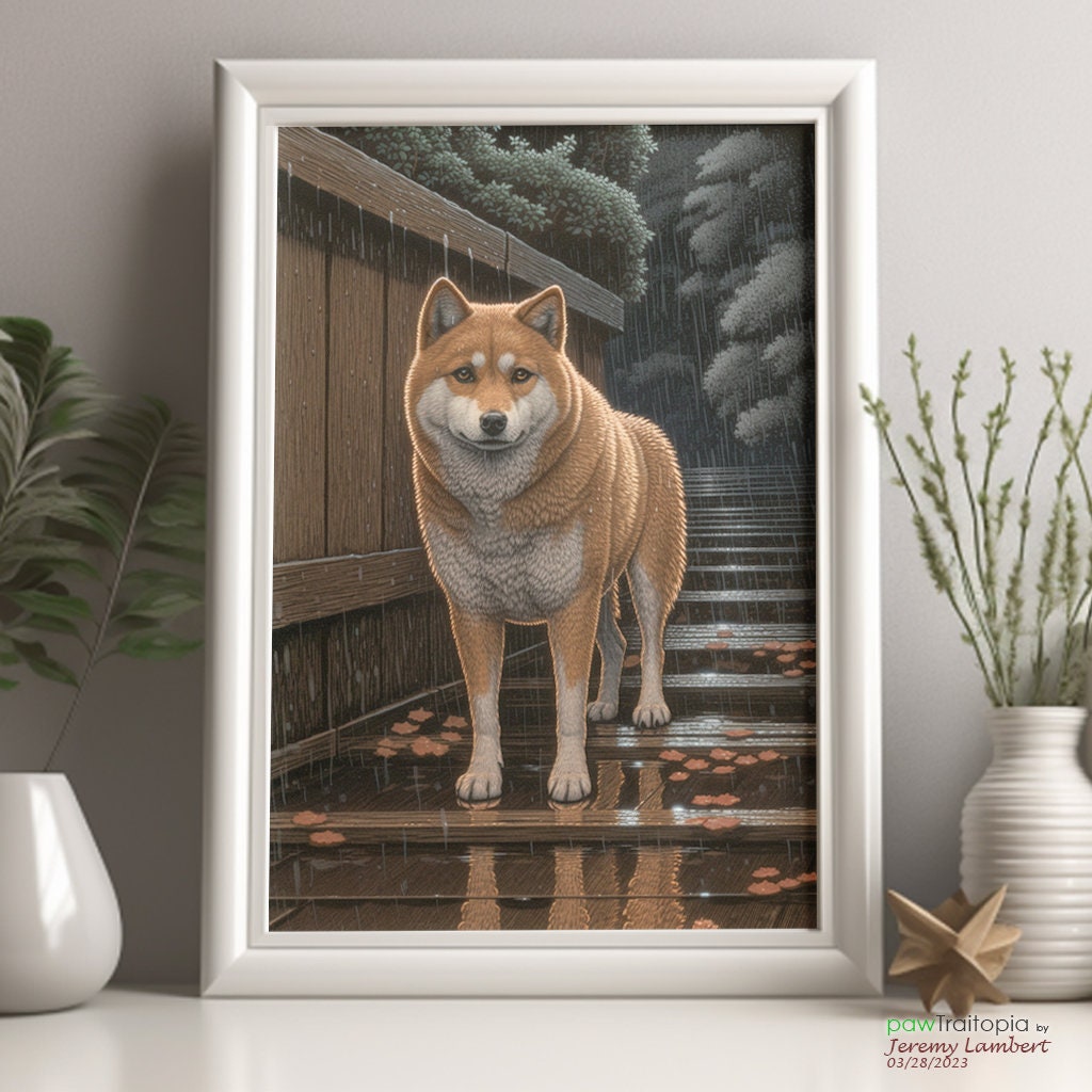 Pet Portraits, Painting of Pets, Custom Portraits of Shiba: Inspired by ...