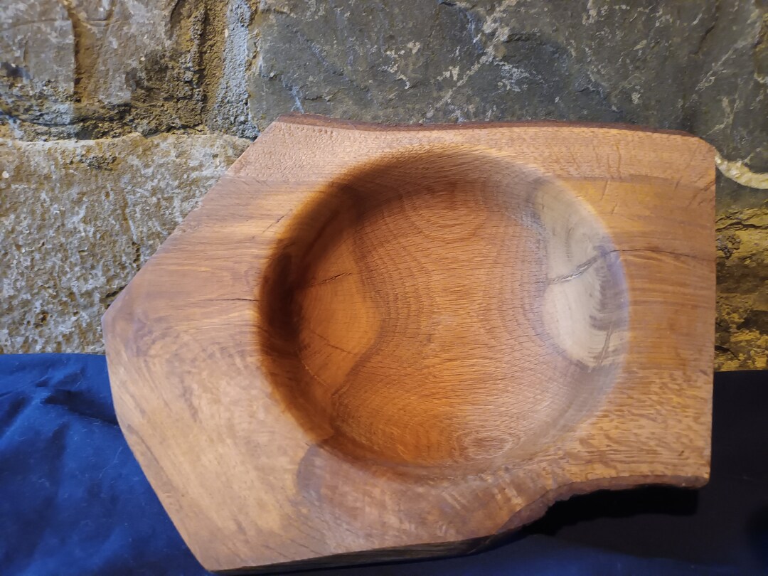 Wooden Bowl Super Special Feature Piece. Darker, Spalted Wood, Offset ...