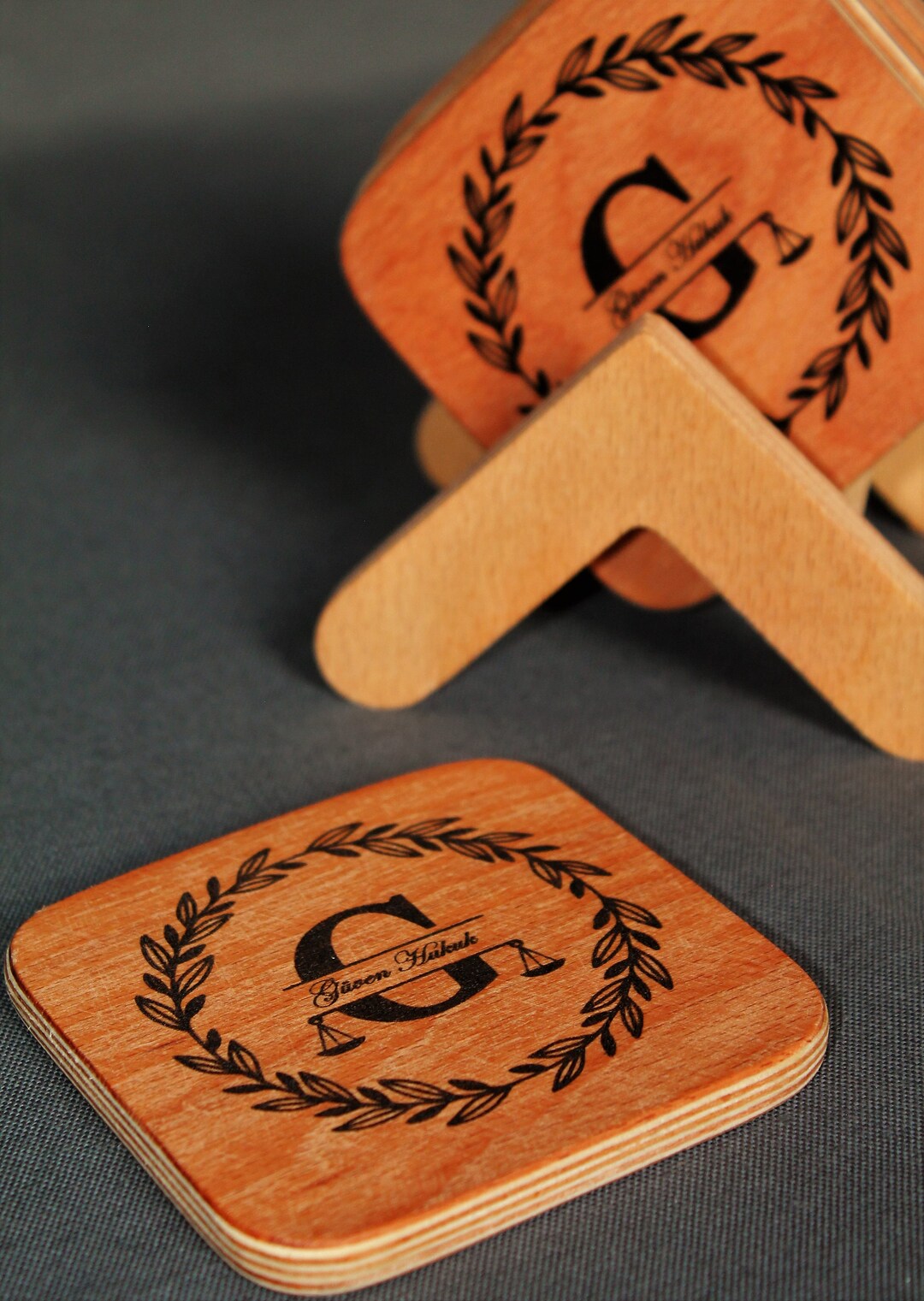 Rustic Wooden Drink Coasters Set of 6 Personalized and Customizable - Etsy