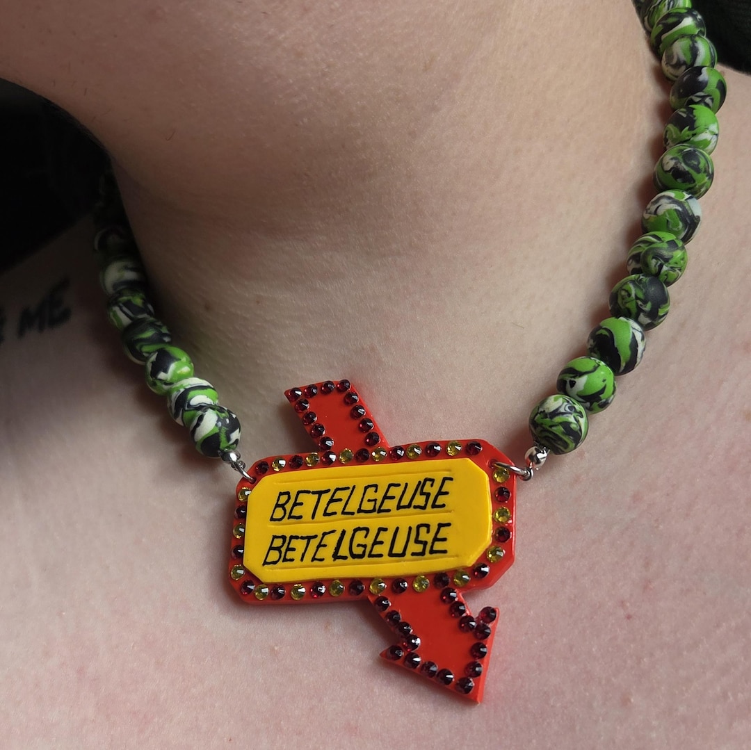 Handmade Betel Geuse Neon Sign Necklace, Polymer Clay Necklace ...
