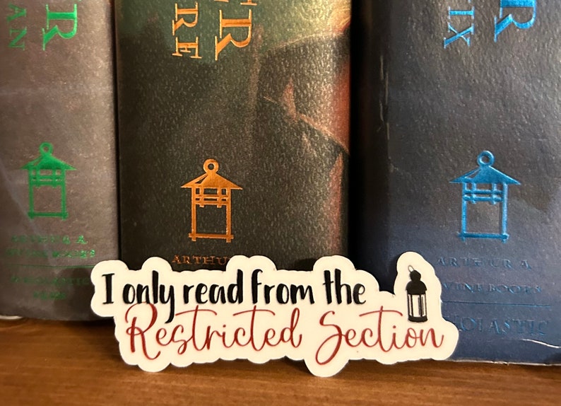 Restricted Section. Reading, Harry Potter. Waterproof Vinyl Sticker ...