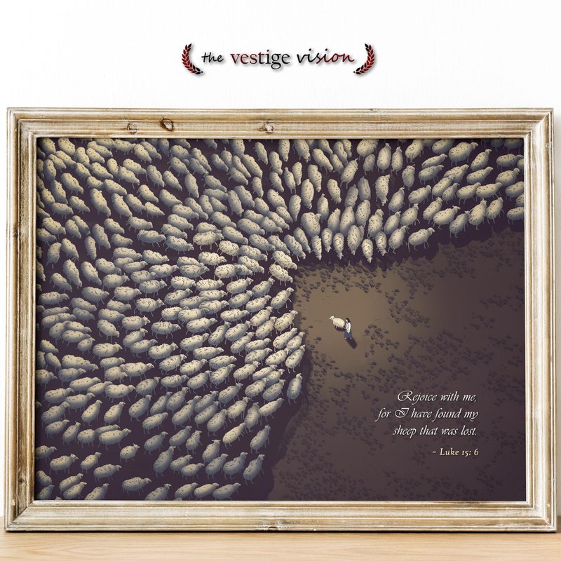 Jesus Leaving the 99 Print - Etsy